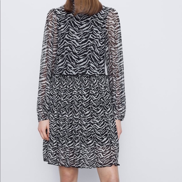 Zara | Dresses | Zara Printed Tulle Dress Zebra 13143 Dress | Poshmark